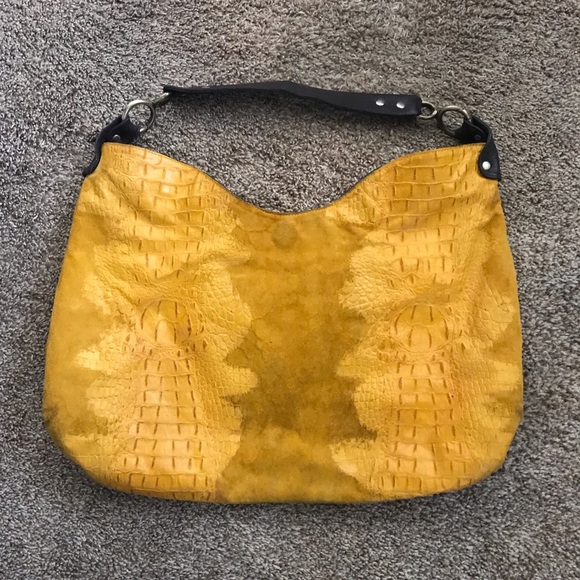 Onna Ehrlich | Bags | Onna Ehrlich Suede Croc Print Large Tote | Poshmark